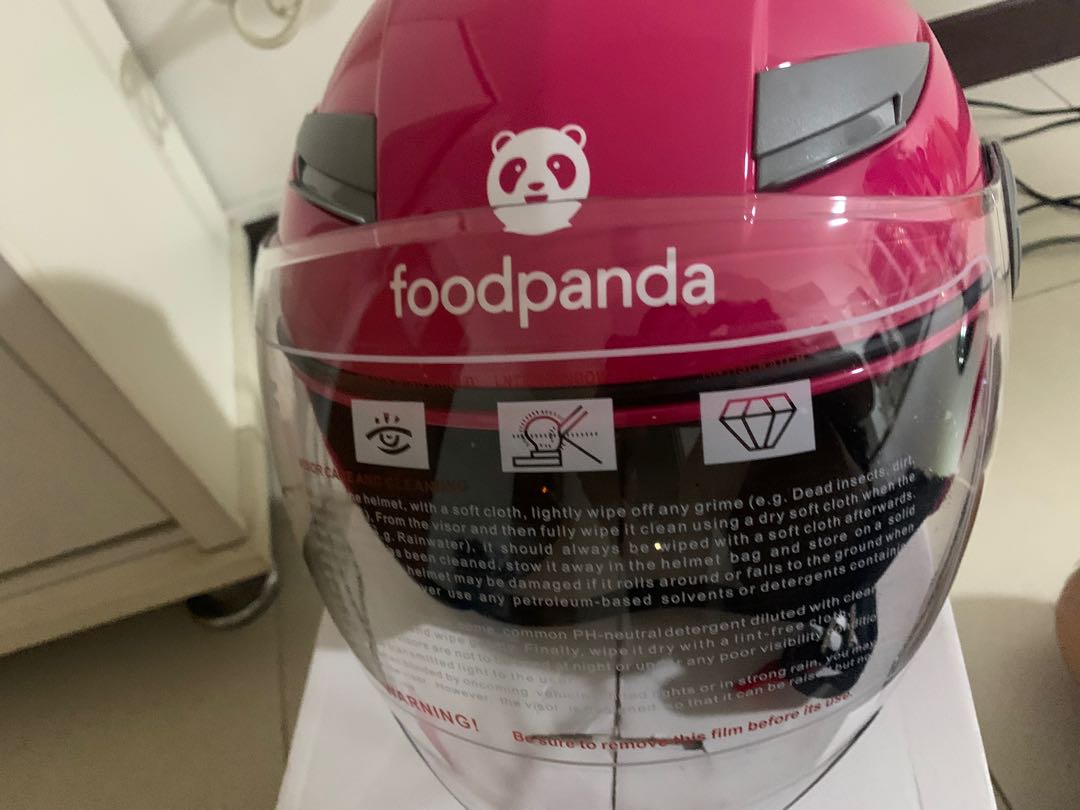 Foodpanda helmet, Motorcycles, Motorcycle Accessories on Carousell