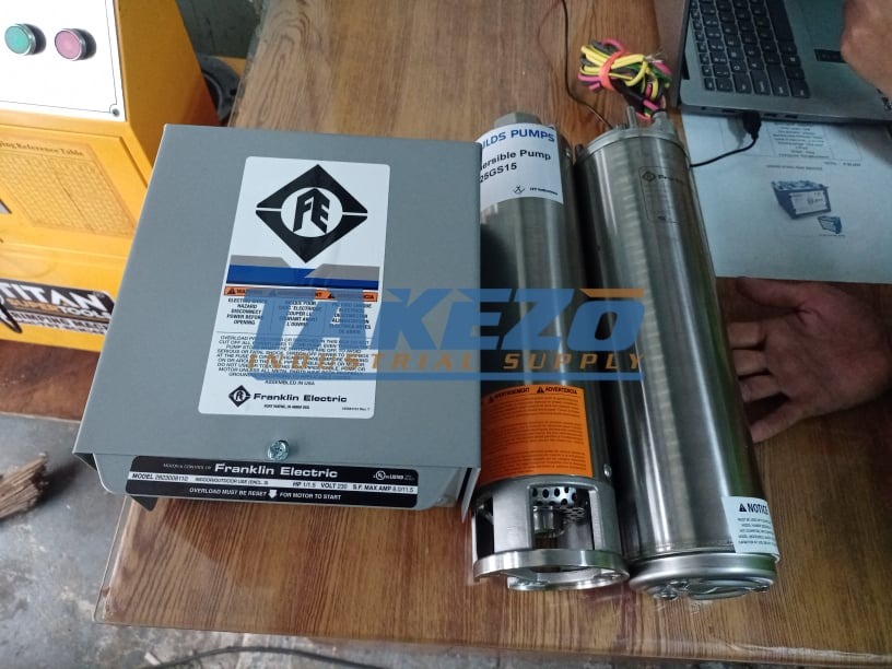 FRANKLIN SUB MOTOR SPECS:1.5hp 230v.60hz.3450rpm with control box with ...