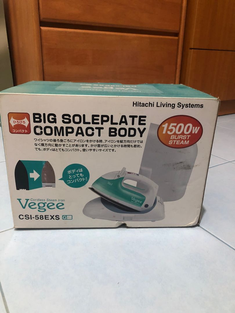 Hitachi Vegee Cordless Iron, TV & Home Appliances, Irons & Steamers on ...