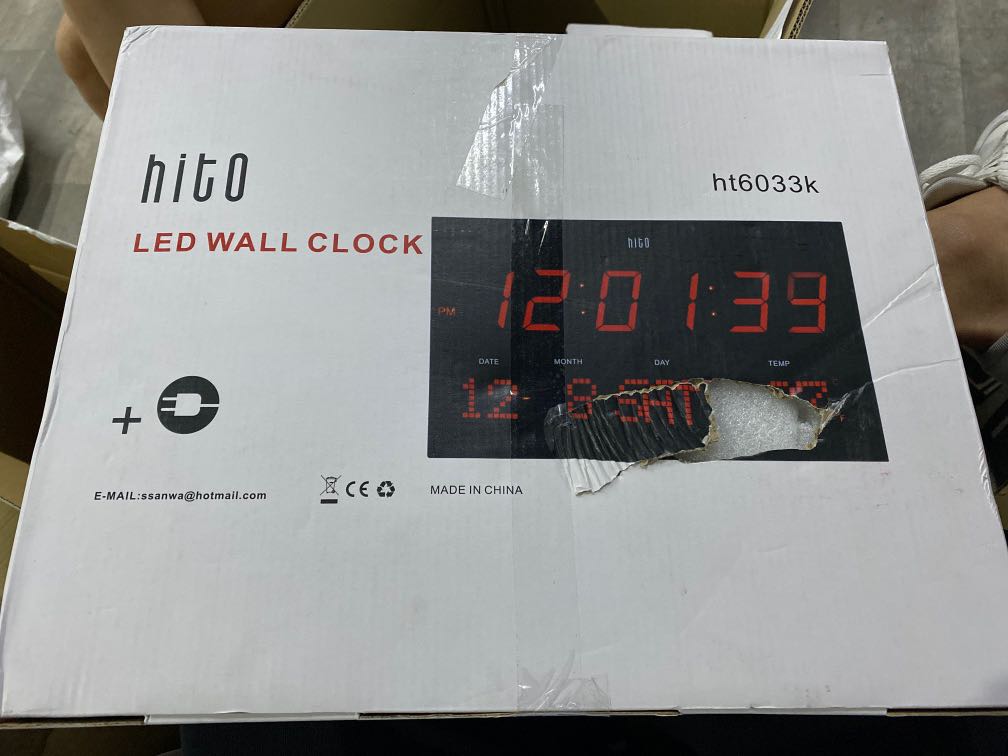 Hito LED wall clock, Furniture & Home Living, Home Decor, Clocks on ...