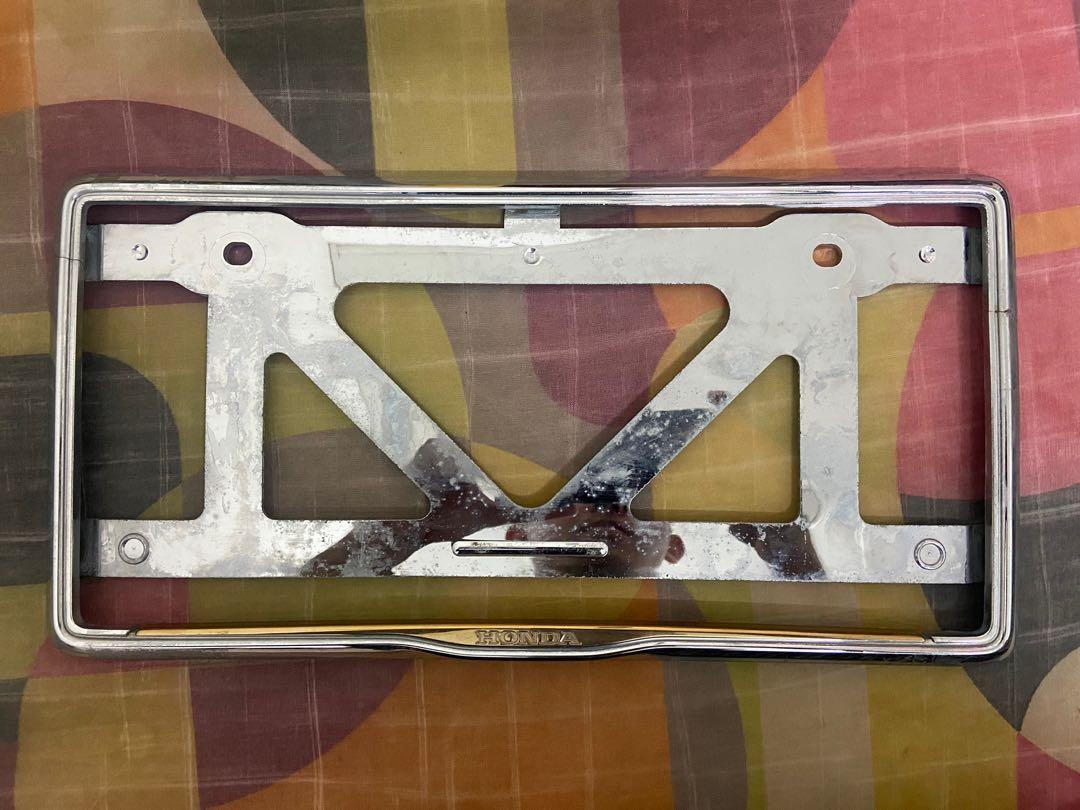 Honda Plate Frame Gold Original Japan used halfcut, Auto Accessories on ...