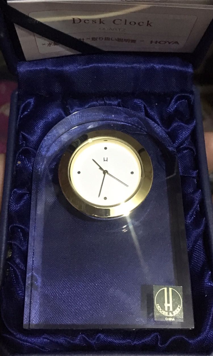 HOYA Crystal Desk Clock Quartz, Women's Fashion, Watches & Accessories ...