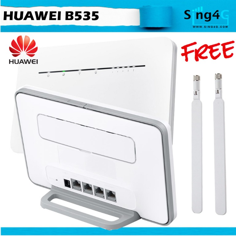(NEW) HUAWEI B535 300Mbps 4G+ Dual Band WIFI SIM ROUTER MODEM SINGTEL ...