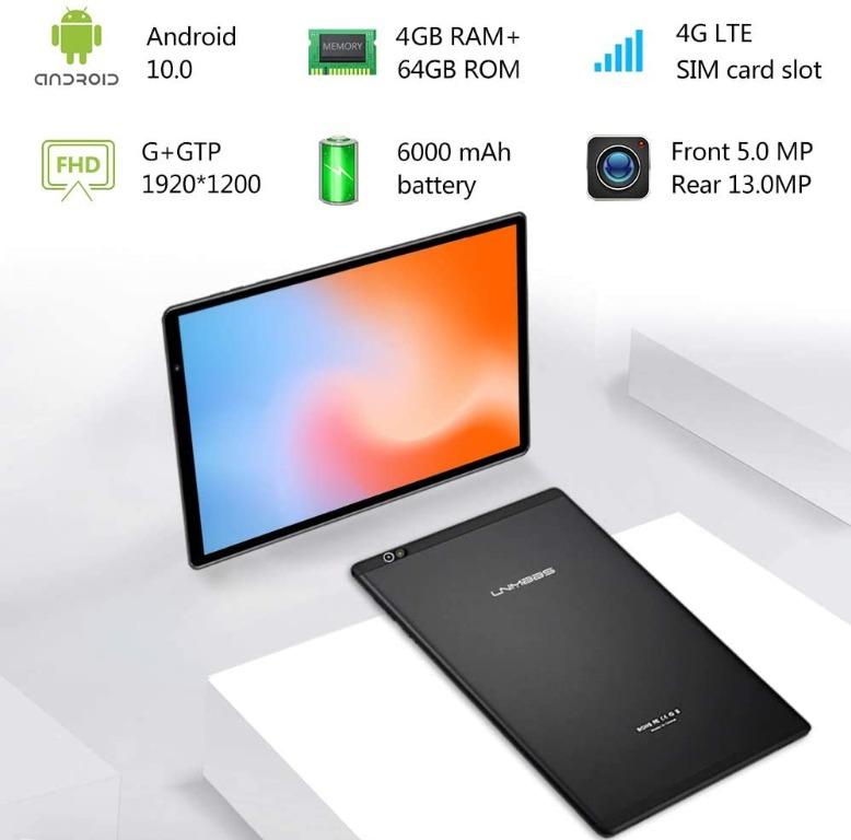 LNMBBS P40-EEA Tablet 10 Inch, Android 10.0, Octa-Core, Face Unlock ...