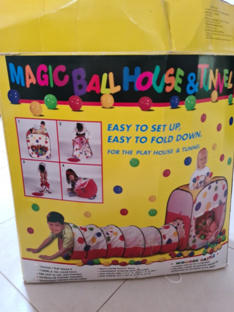Magic ball house & tunnel, Hobbies & Toys, Toys & Games on Carousell