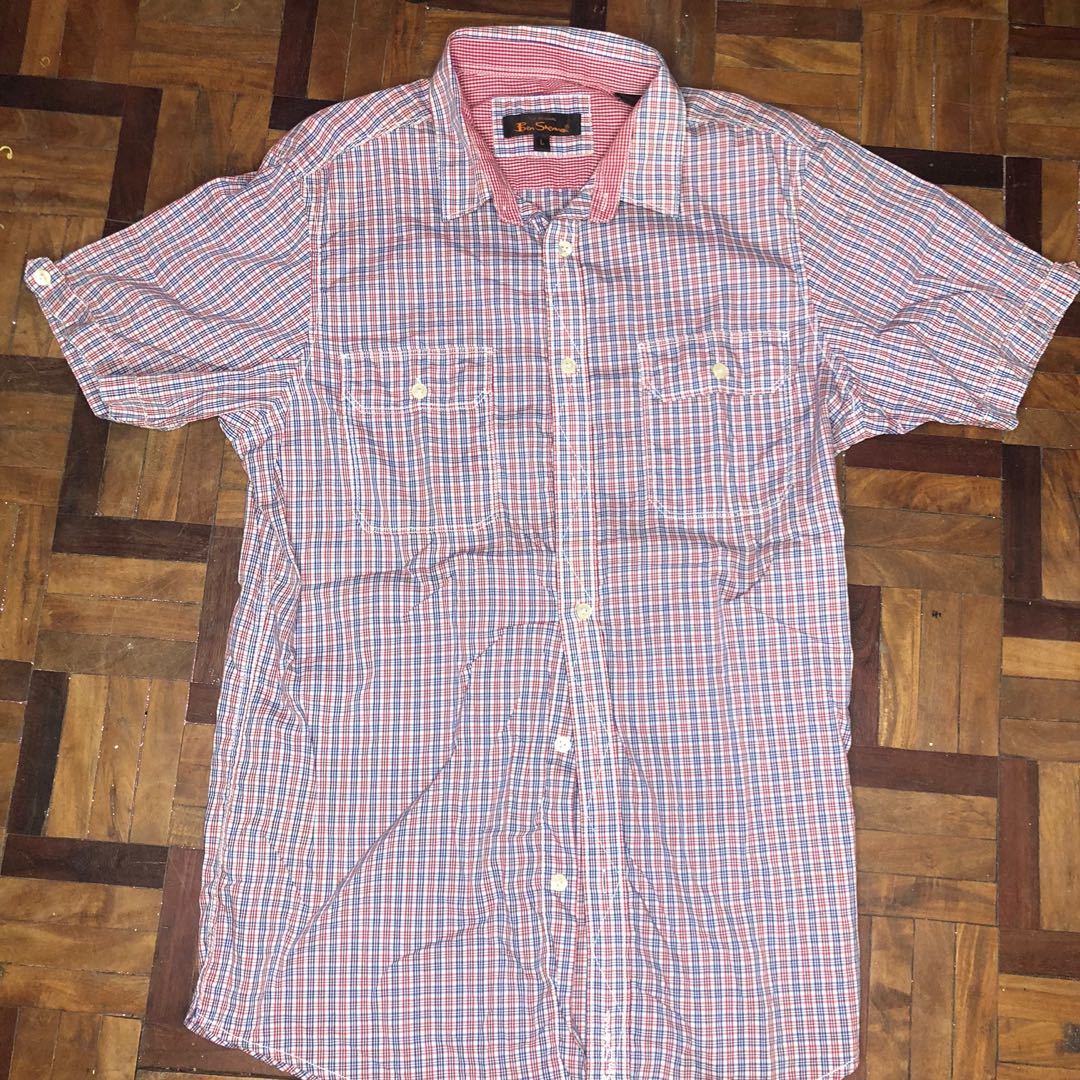 Mens Blue, White & Red Checkered Polo, Men's Fashion, Tops & Sets ...