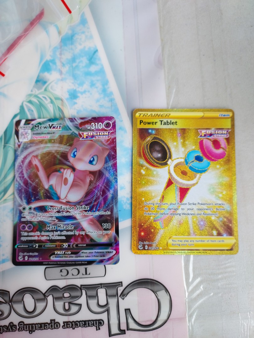 Mew Vmax Gold Tablet pokemon fusion strike, Hobbies & Toys, Toys ...