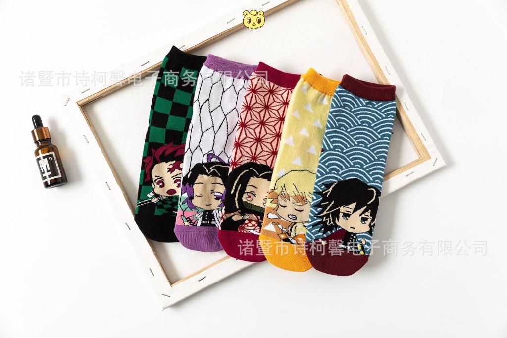 [ready stock in SG] demon slayer socks, ankle socks, Nezuko, Rengoku ...