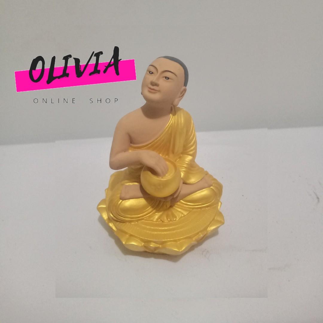Patung Miniatur Biksu Kecil Patung Kuno Jadul Antik, Antik, Pajangan di ...