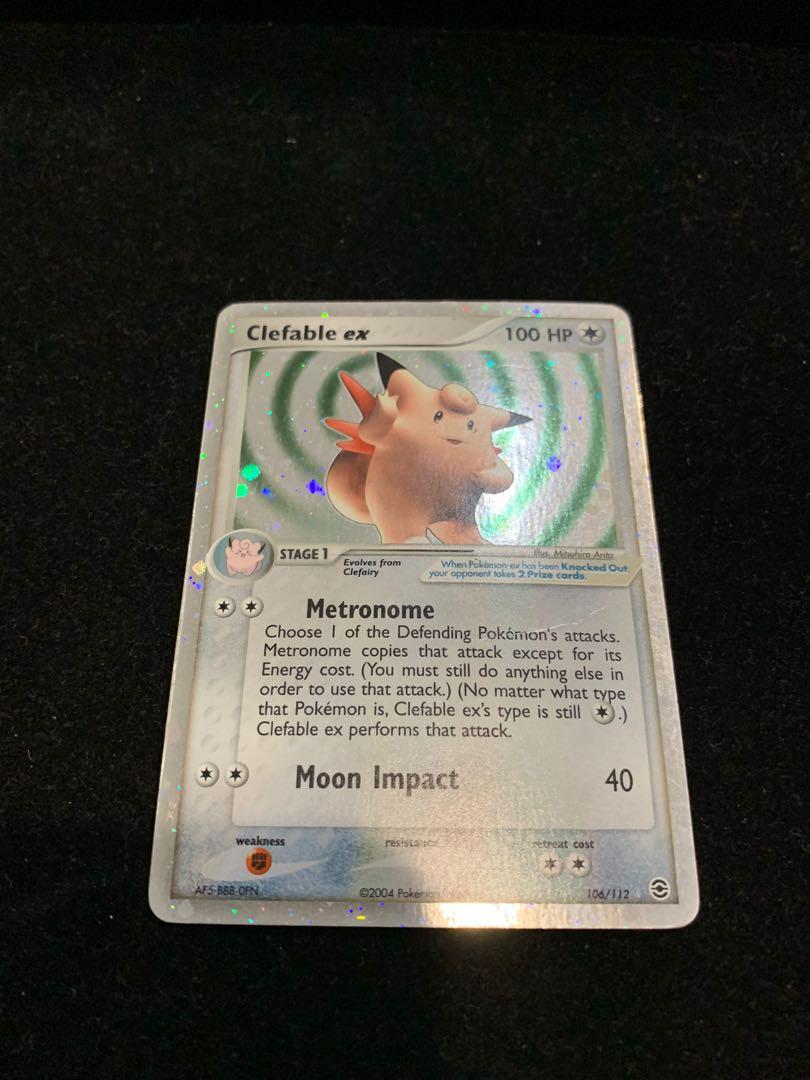 Pokemon Collectible Clefable Ex 06/112, Hobbies & Toys, Toys & Games on ...