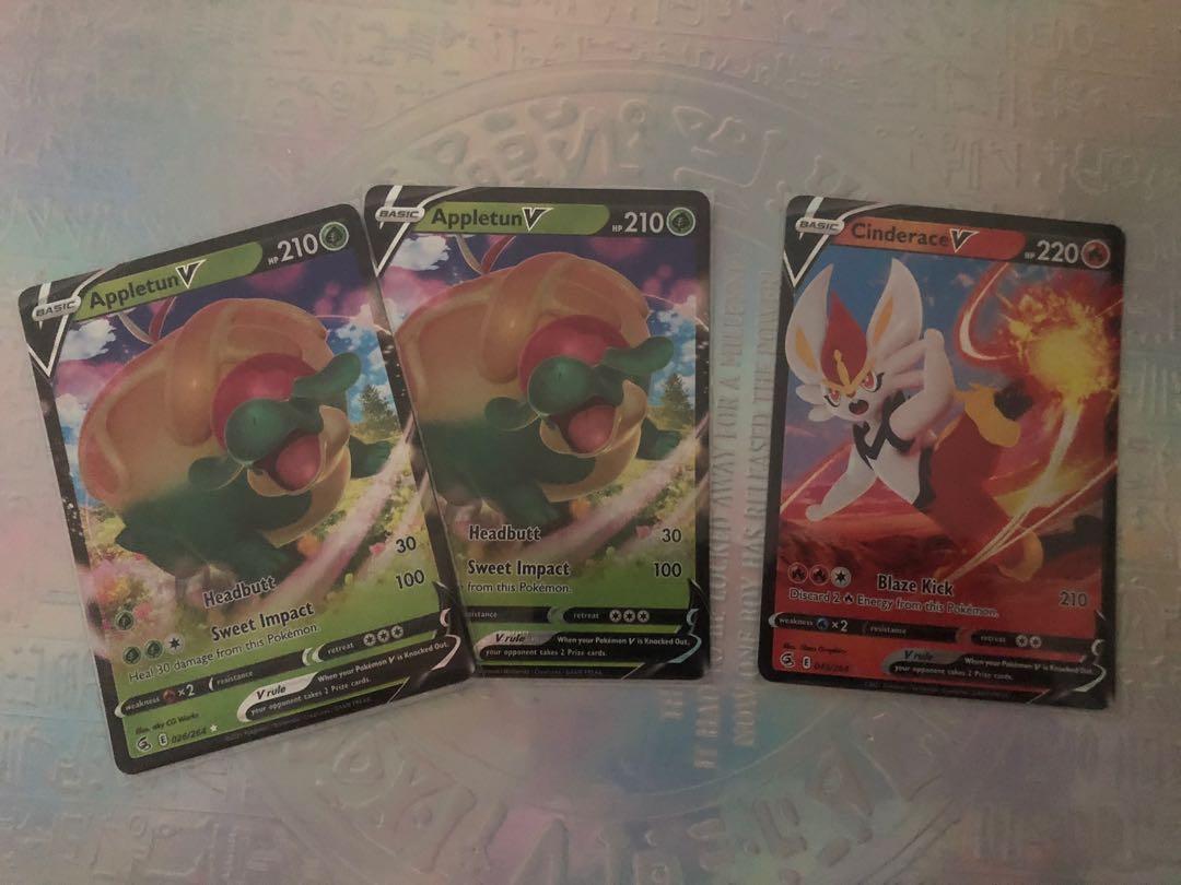 Pokemon Fusion Strike Rillaboom VMAX Appletun V Cinderace V, Hobbies ...