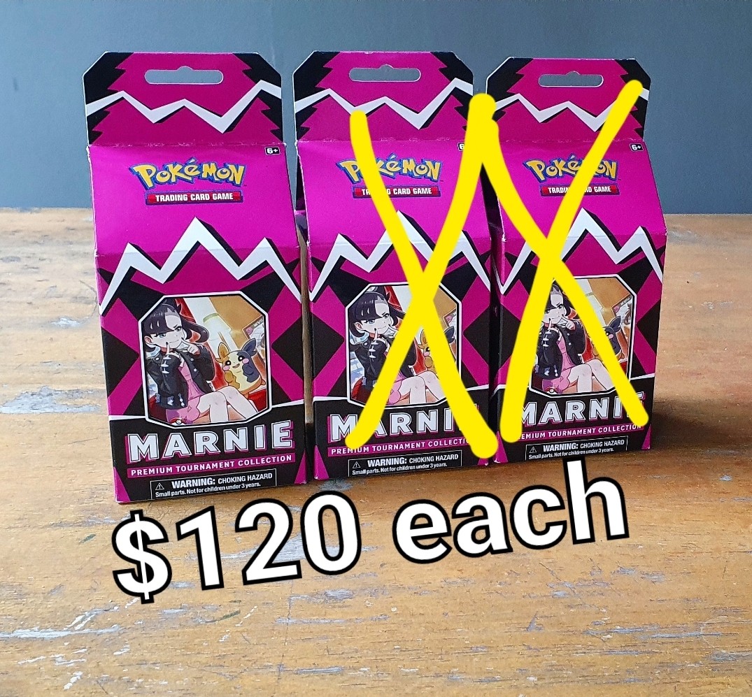 Pokemon marnie premium tournament collection milk carton, Hobbies ...