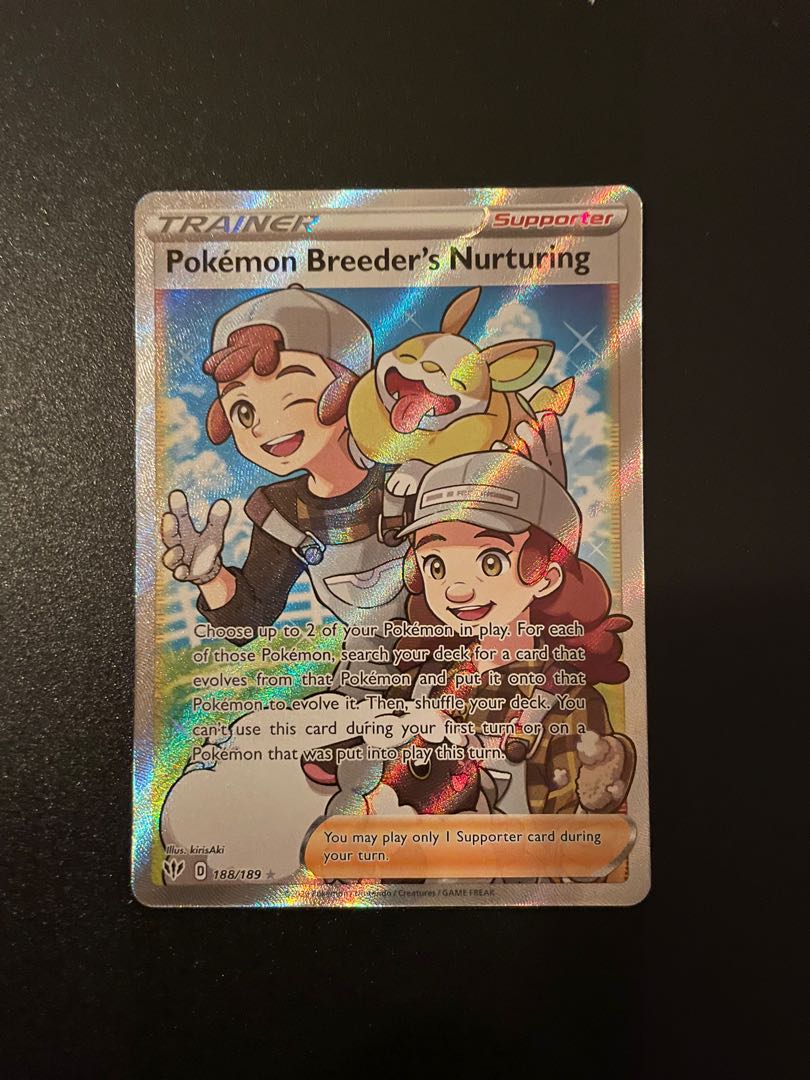 Pokemon TCG Pokemon Breeder's Nurturing - 188/189 - Full Art Ultra Rare ...