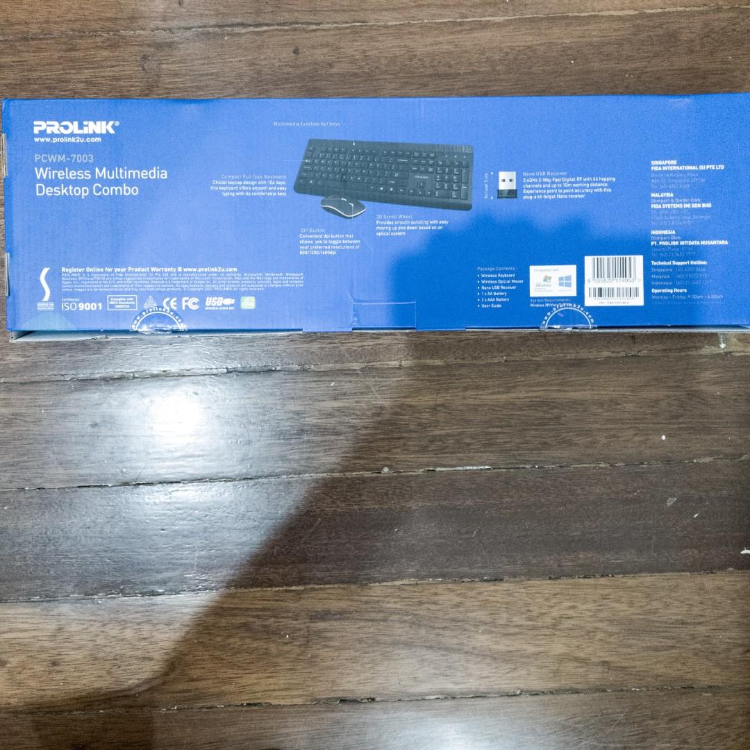 Prolink Wireless Keyboard And Mouse Set Computers Tech Parts Accessories Computer