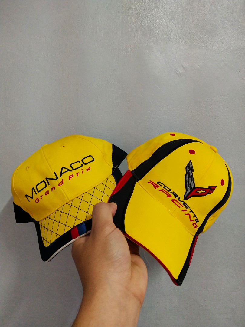 Racing caps (monaco grand prix and corvette racing), Men's Fashion ...
