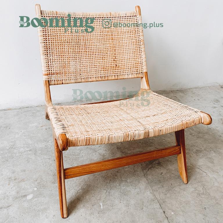 Rattan Lounge Chair / Kerusi Rotan, Furniture & Home Living, Furniture ...