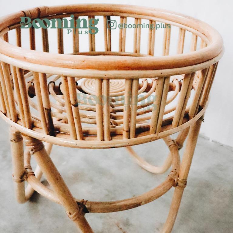 Rattan Plant Pot / Pasu Pokok Rotan, Furniture & Home Living, Outdoor ...