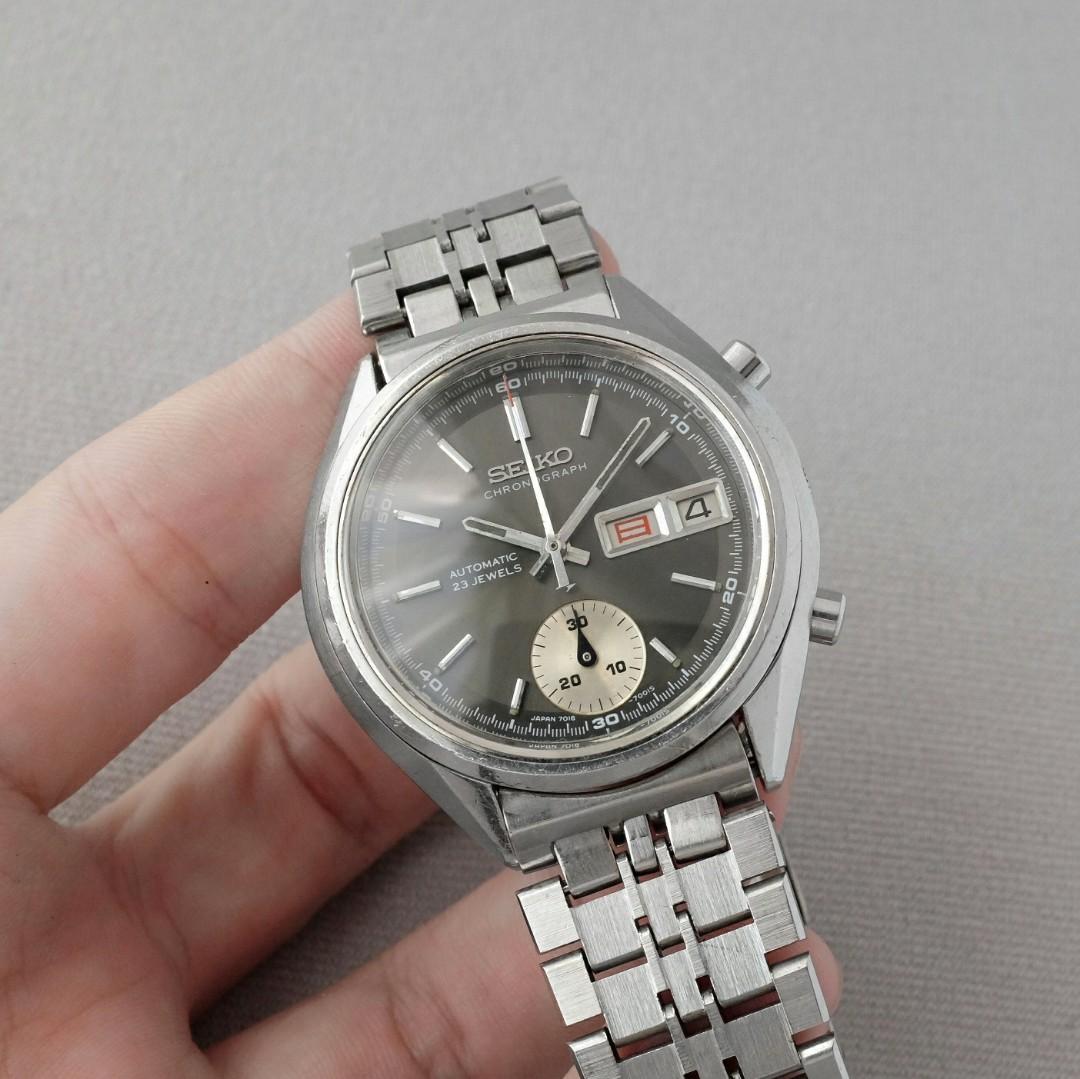 Seiko Fly-back Automatic Chronograph Panda Vintage 7018-7000 from 1971 ...