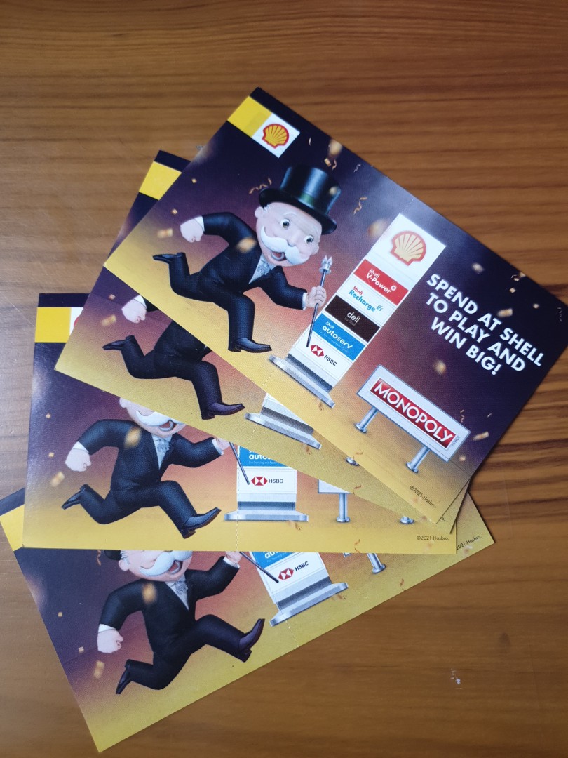 Shell monopoly unopened cards, Hobbies & Toys, Toys & Games on Carousell