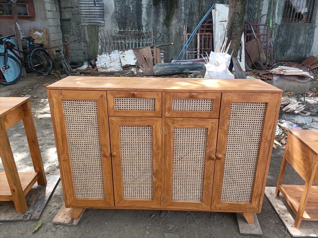 Solihiya design wooden Console table / Shoerack, Furniture & Home ...