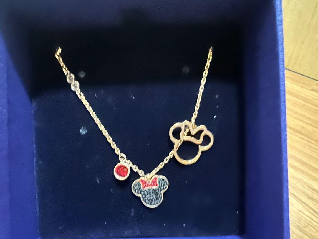 Swarovski Minnie Mouse Necklace, Women's Fashion, Jewelry & Organisers ...