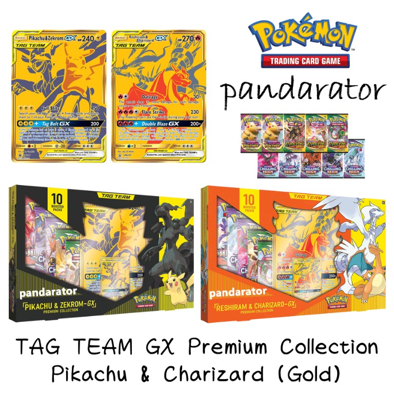 🔥Tag Team GX Collection🔥 Pikachu & Charizard 金皮捷 金萊噴 [Pokemon TCG], 興趣及 ...