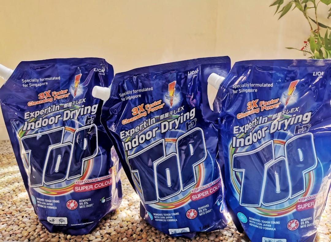 TOP indoor drying liquid detergents for clothing (super colour) refill ...