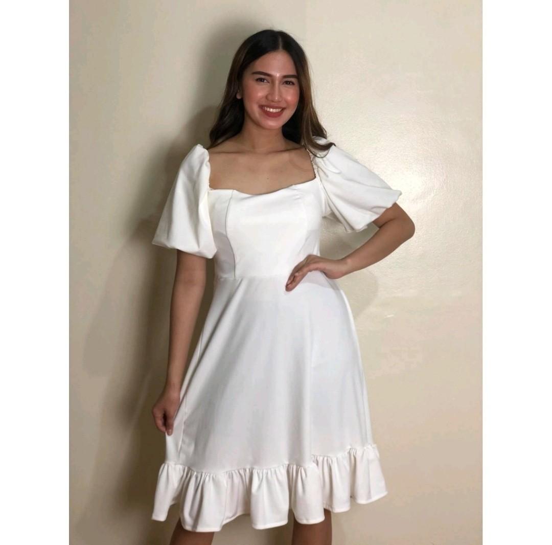 Trendeee Erica Dress (White), Women's Fashion, Dresses & Sets, Dresses ...