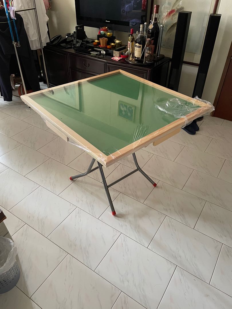 Wood mahjong table, Furniture & Home Living, Furniture, Tables & Sets ...