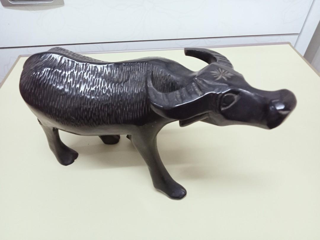 Wooden Carabao Table Top Display, Hobbies & Toys, Stationary & Craft ...
