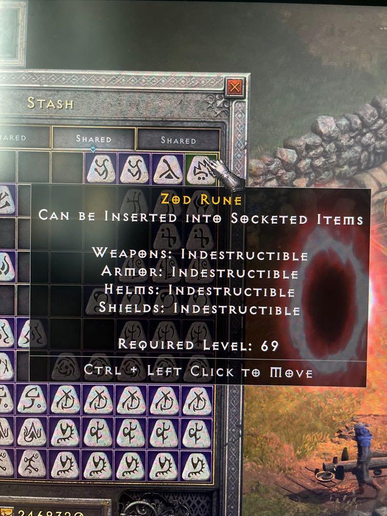 Zod Rune - Diablo 2, Video Gaming, Video Game Consoles, Others on Carousell