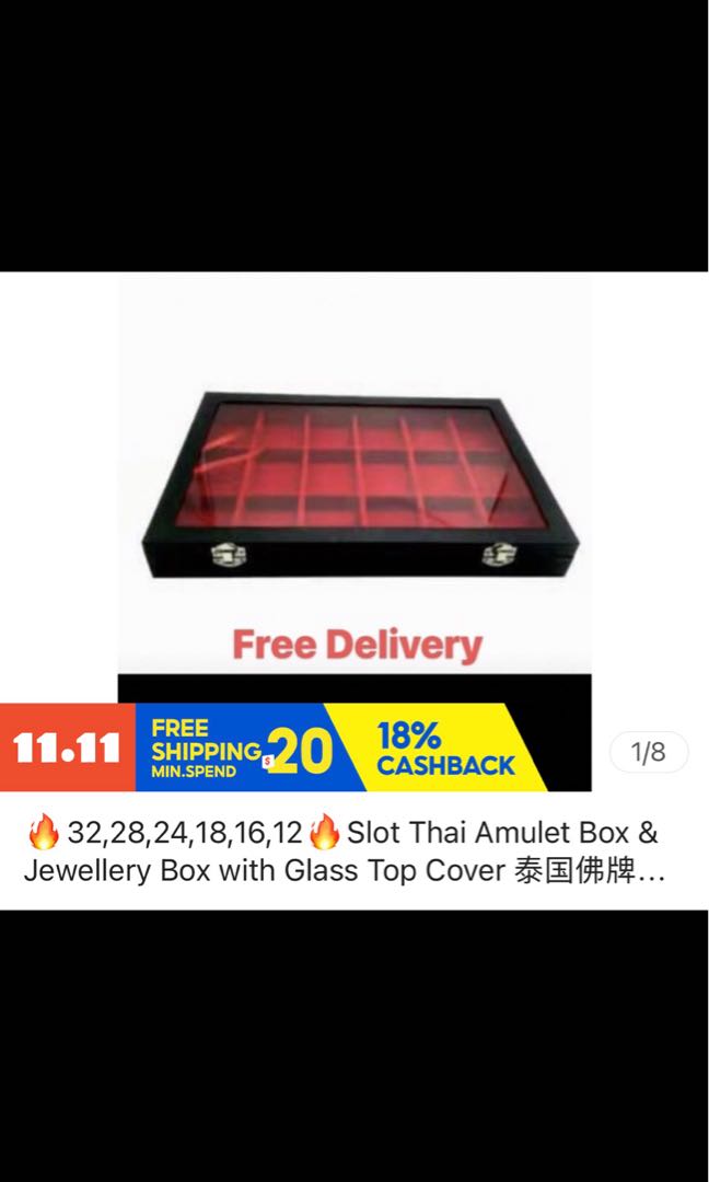 Thai amulet box & Jewellery box with glass top cover, Hobbies & Toys ...