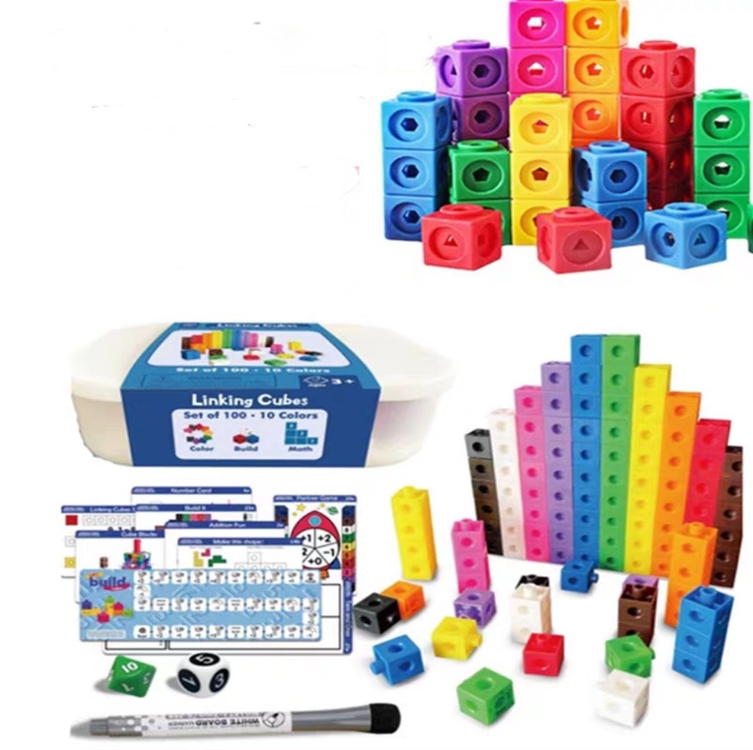 Math Linking Cubes Educational Toy Montessori, Hobbies & Toys, Toys ...