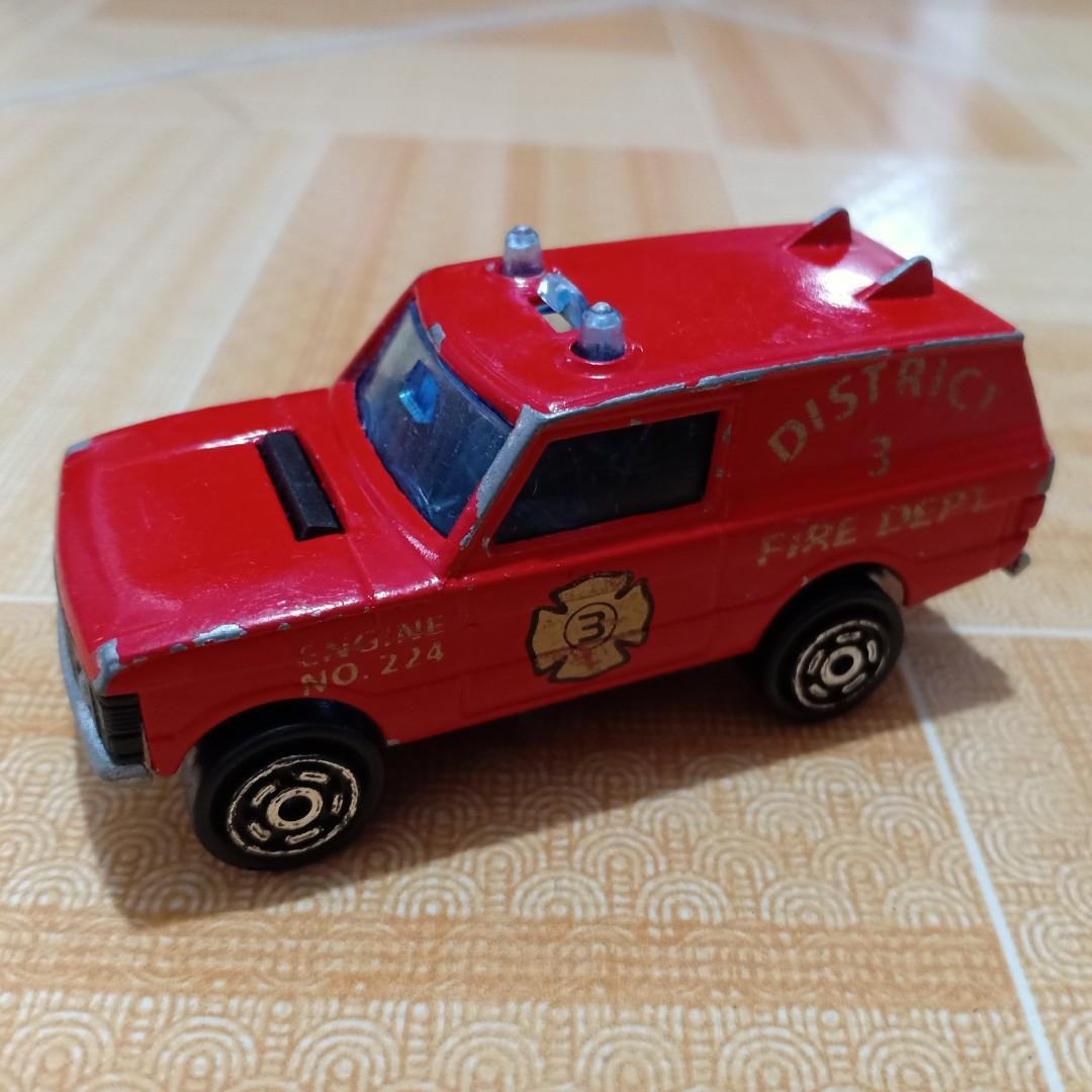 1980s Majorette Range Rover Fire Dept. District 3 Red No. 246 1/60 ...