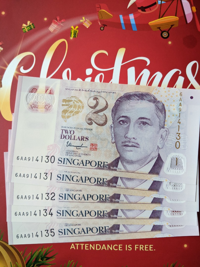 AA two star ** Portrait Singapore $2 note BankNote UNC, Hobbies & Toys ...