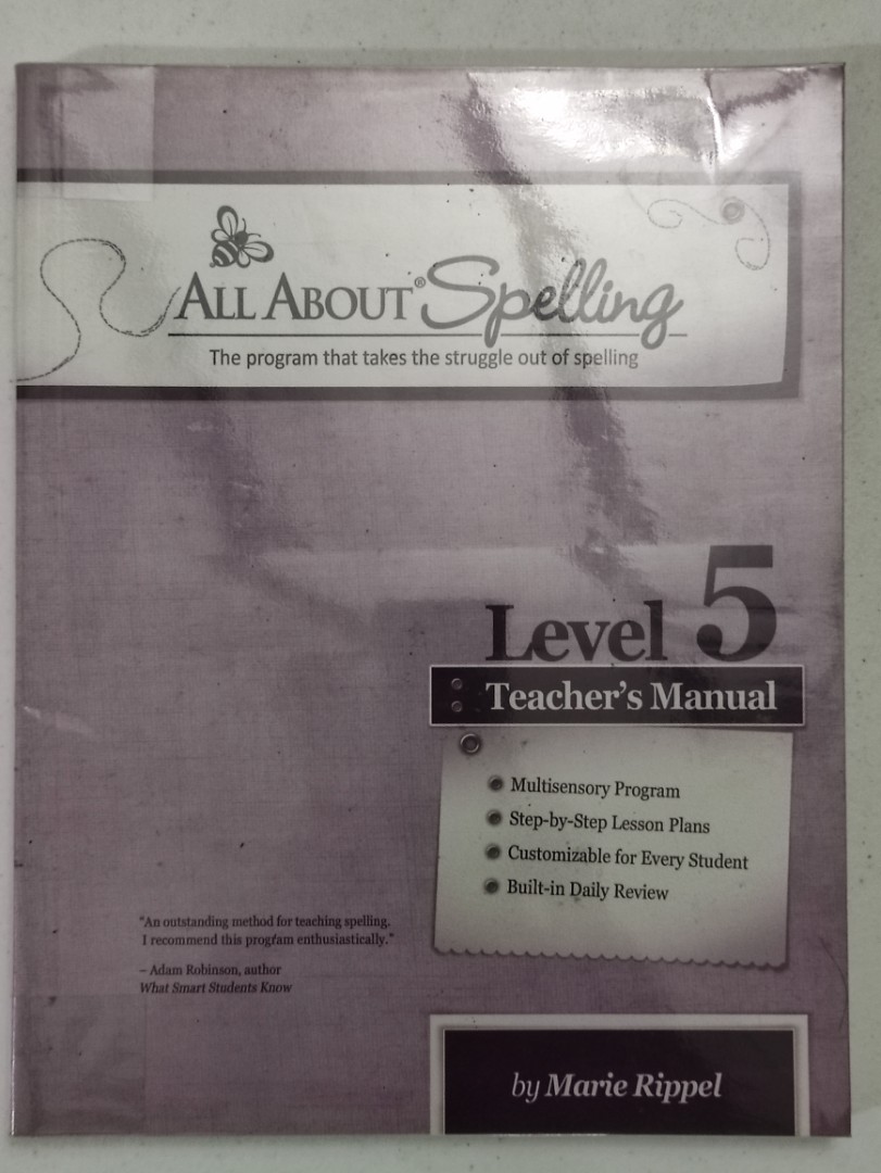 ALL ABOUT SPELLING Level 5 Teacher's Manual, Hobbies & Toys, Books ...