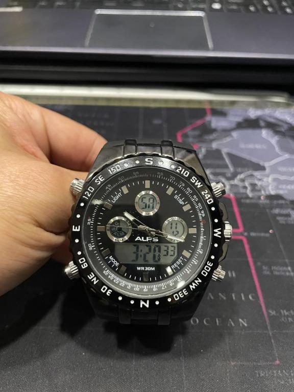 Alps I-polw FS-584 Analogue Digital Watch, Men's Fashion, Watches ...