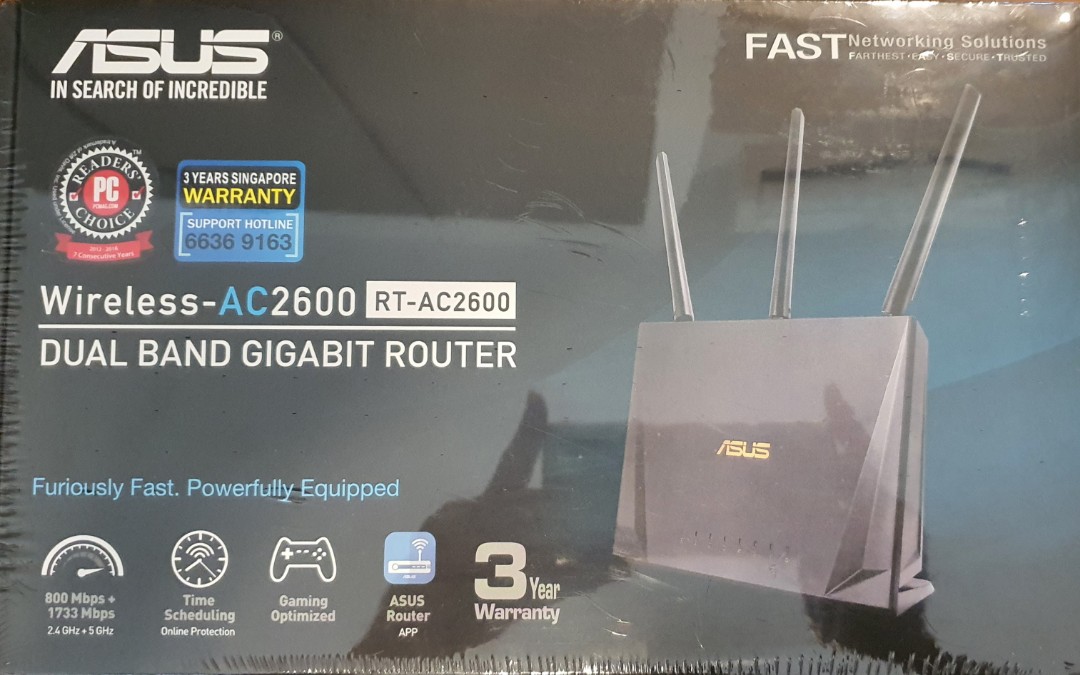 ASUS Wireless-AC2600 Dual Band Gigabit Router, Computers & Tech, Parts ...