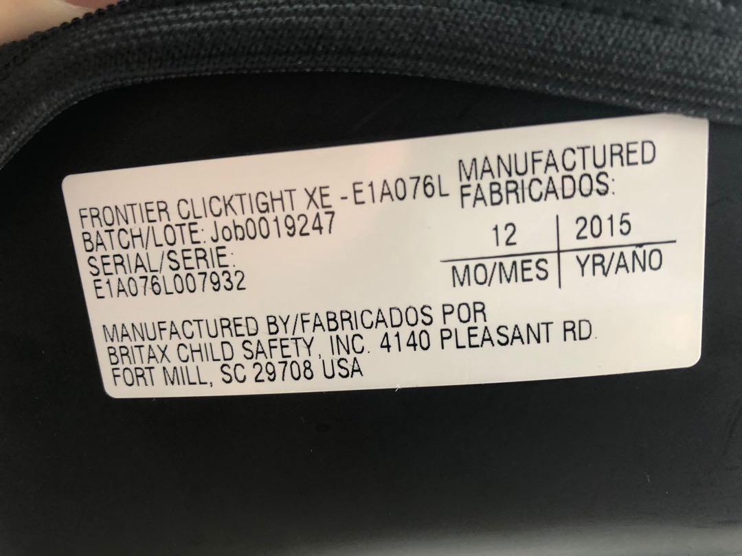 Britax Frontier Clicktight XE, Babies & Kids, Going Out, Car Seats on ...
