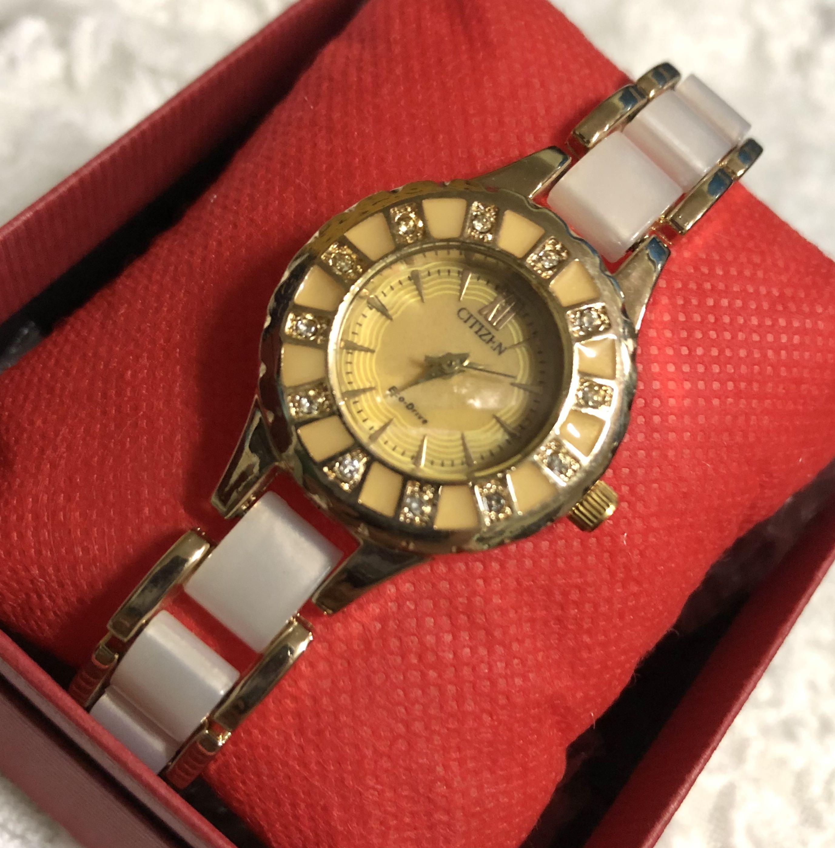 CITIZEN WATCH (GOLD, YELLOW & WHITE), Women's Fashion, Watches ...