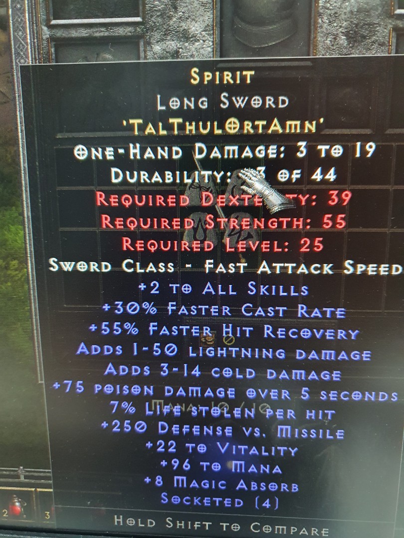 D2R - Spirit Weapon!, Video Gaming, Gaming Accessories, In-Game ...