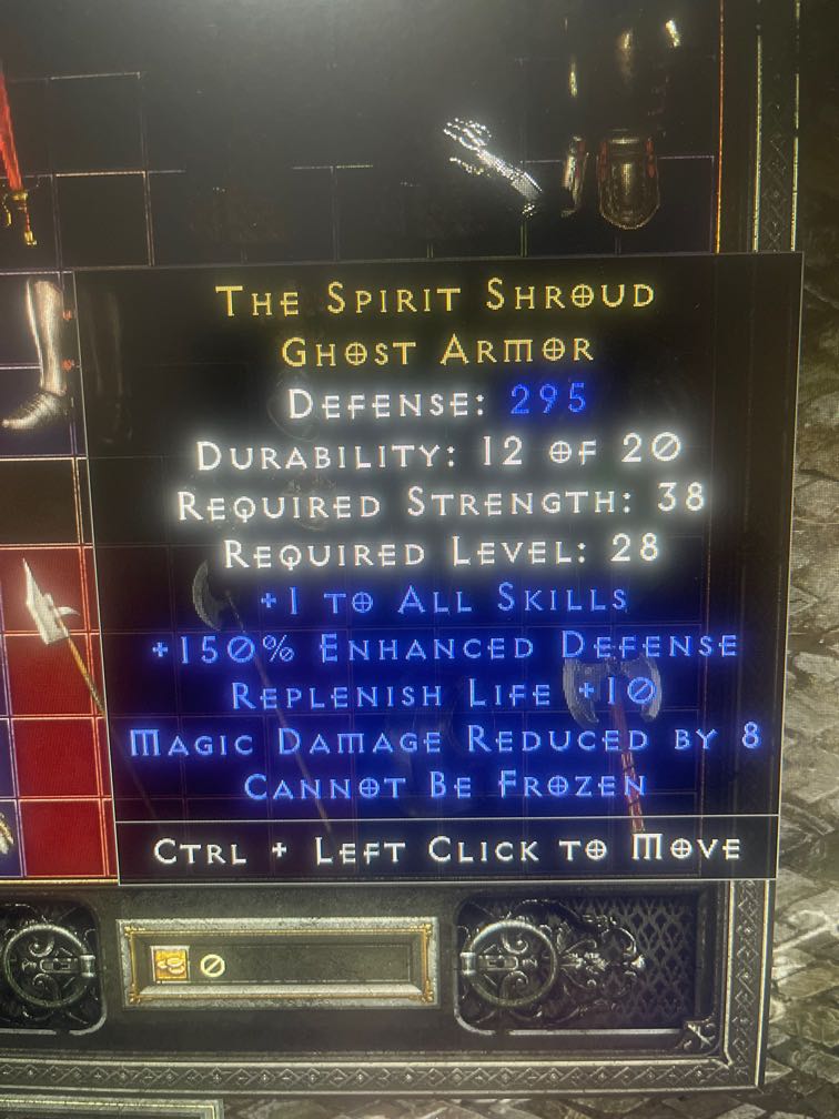 D2R the spirit shroud ghost armour, Video Gaming, Gaming Accessories ...