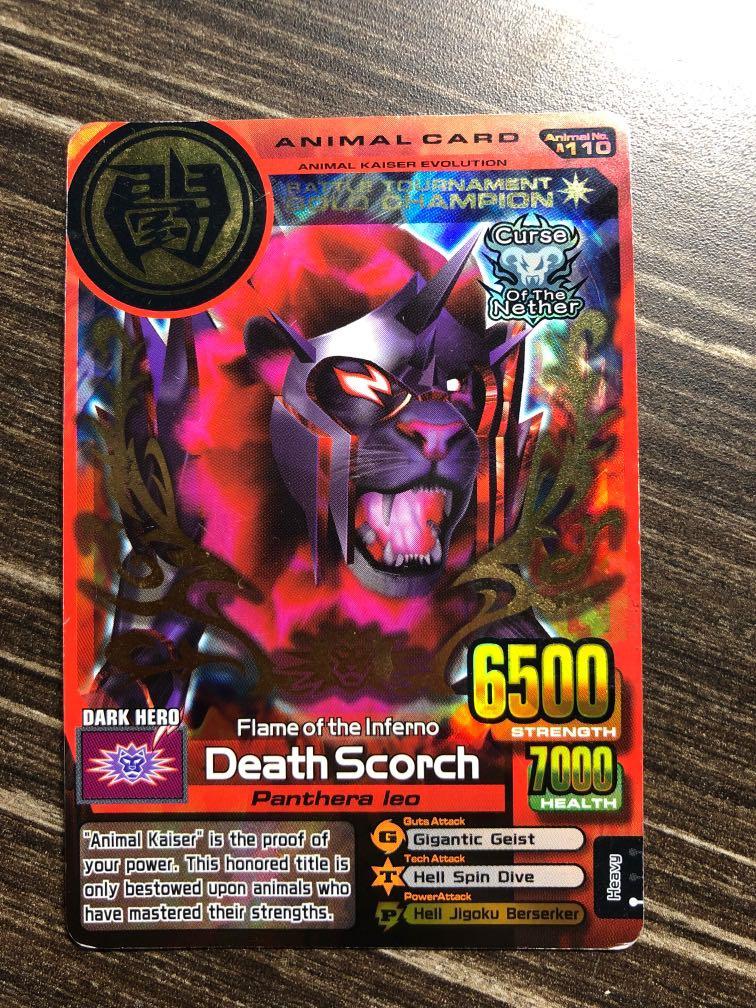 Death Scorch, Animal Kaiser Original Gold champion limited edition card ...