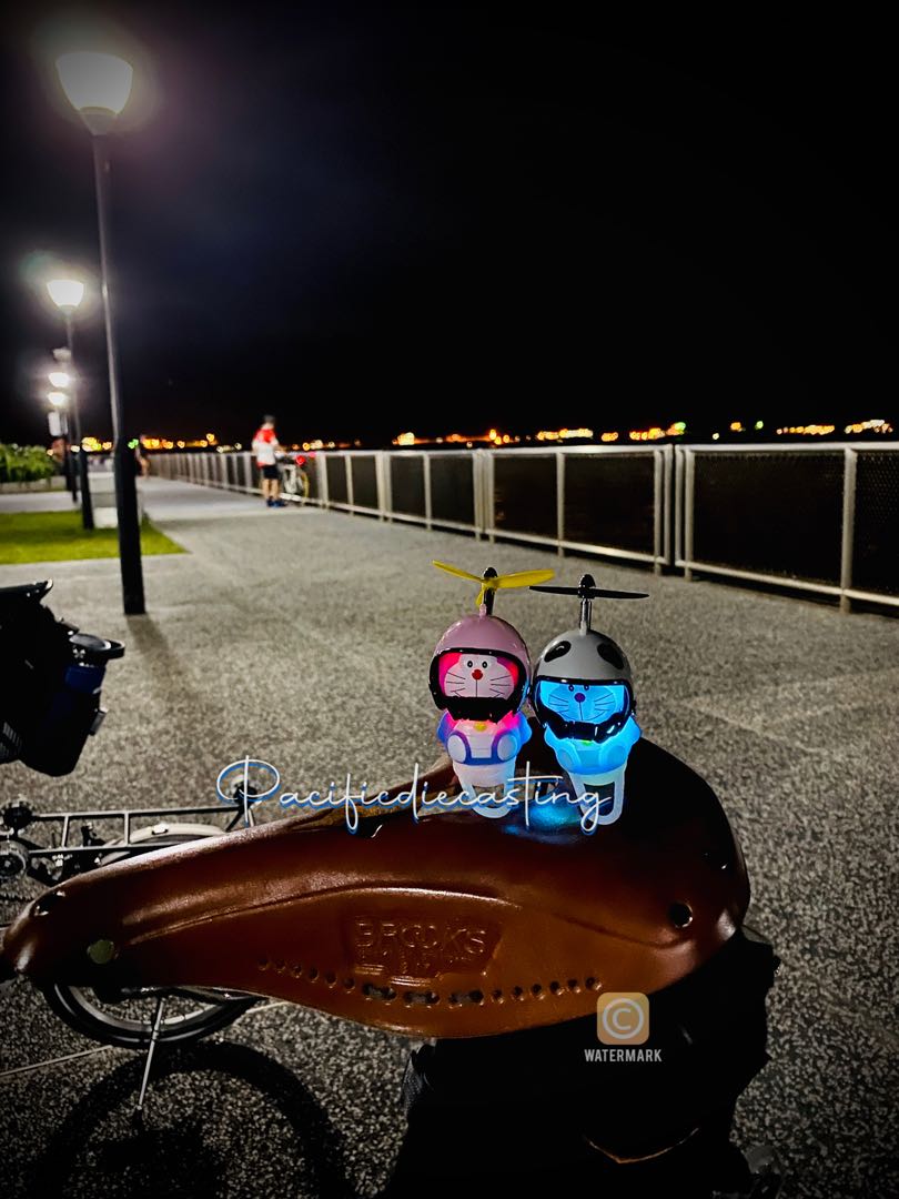 Mini Doraemon MIPS Helmet bicycle toy blinking LED light, Sports ...