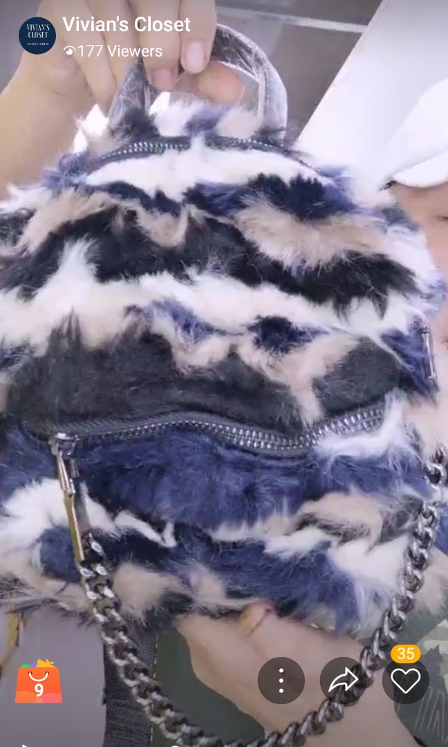 Furry backpack, Women's Fashion, Bags & Wallets, Backpacks on Carousell