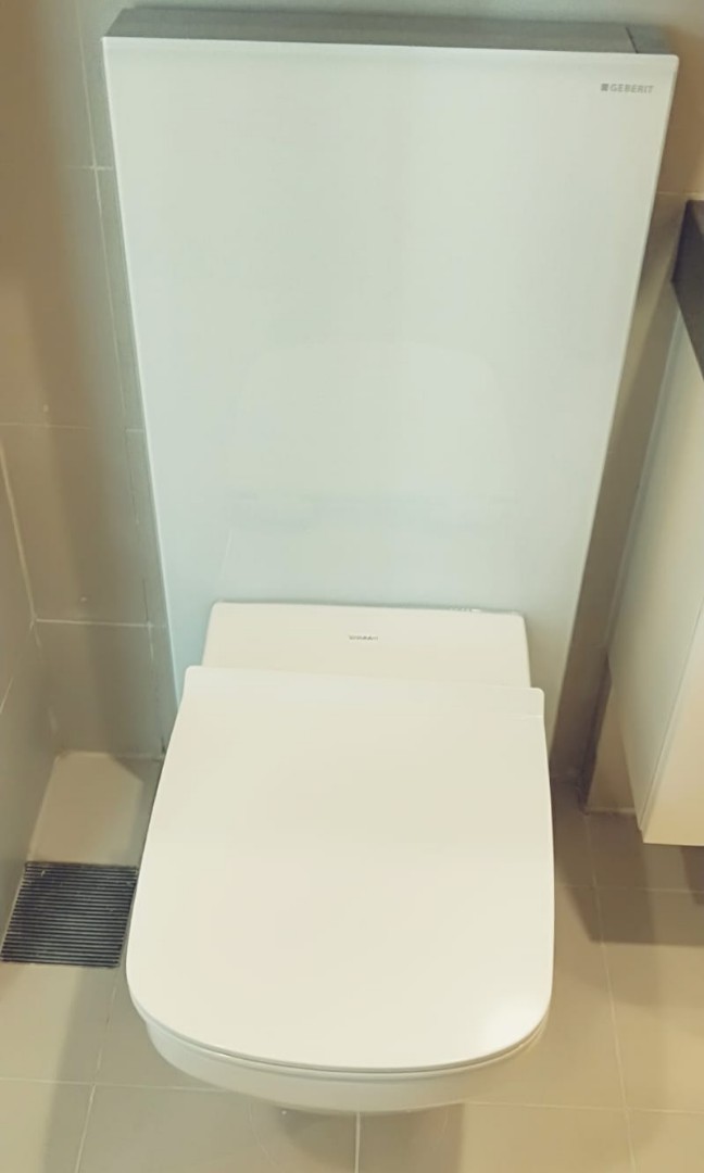 Geberit Monolith with duravit toilet installation call Uncle Heng ...