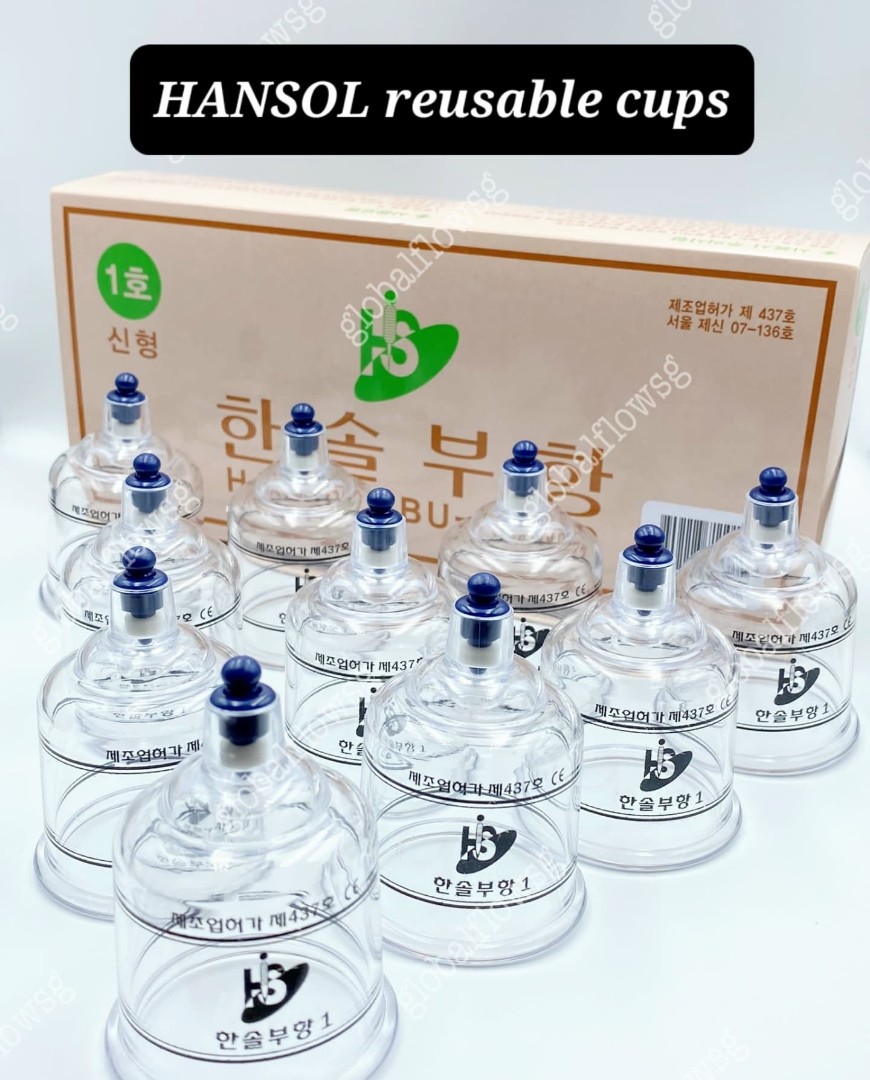 HANSOL Cupping Set (10cups) Reusable caps for Cupping Therapy, Health ...