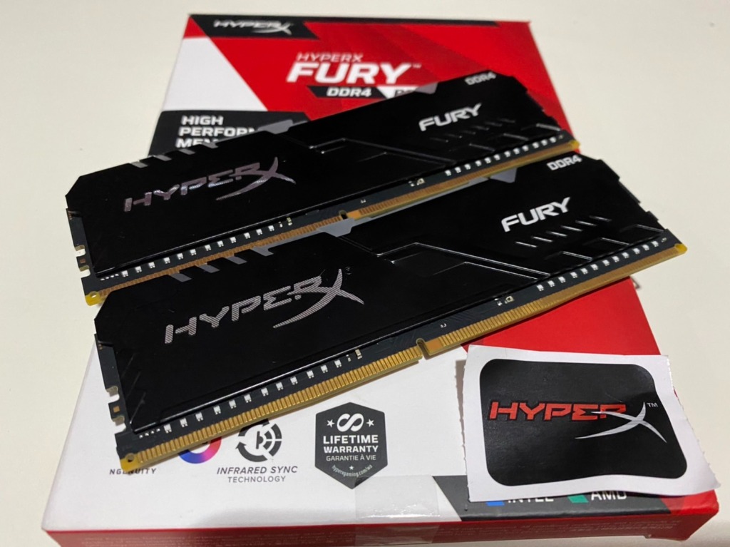HYPERX FURY RGB DDR4 RAM 16GB (2 sticks), Computers & Tech, Parts ...