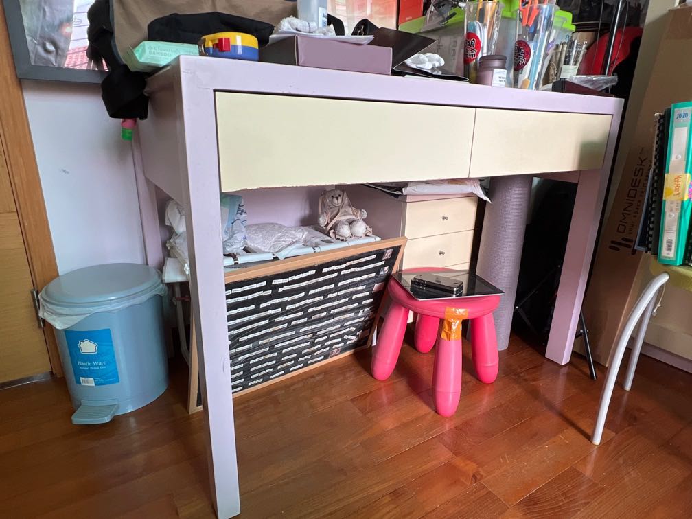 Light Purple & Cream Study Table, Furniture & Home Living, Furniture ...