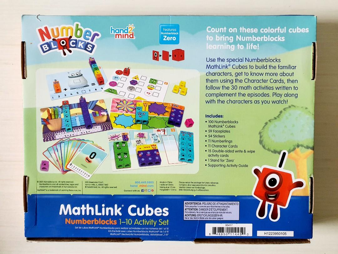 Like New!! hand2mind NUMBERBLOCKS MathLink Cubes 1-10 Activity Set, Hobbies & Toys, Toys & Games ...